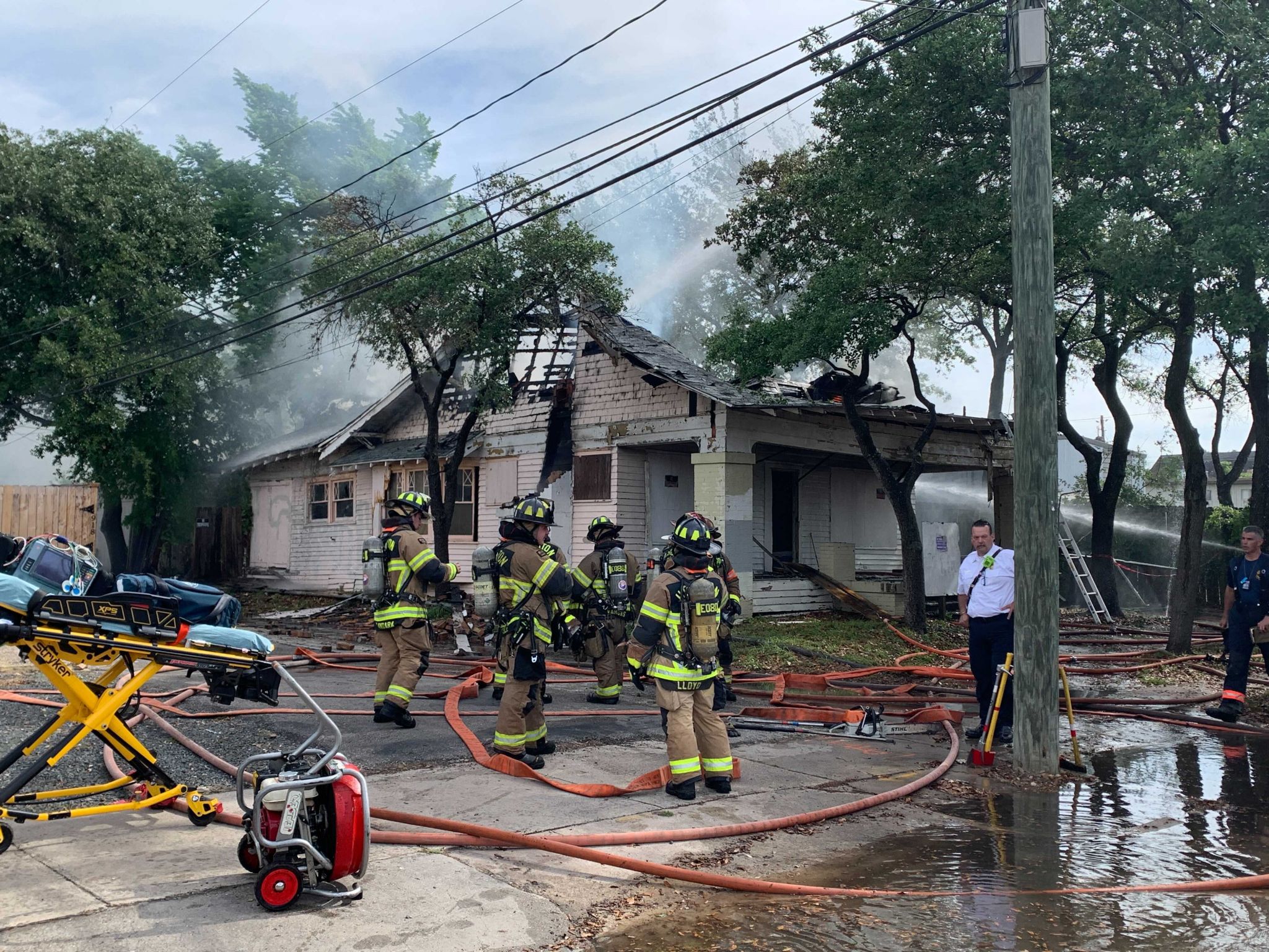 Firefighters working to extinguish Montrose house fire