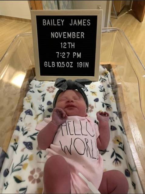 Birth Announcement: Bailey James Baumgartner