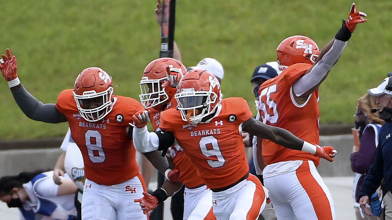 Sam Houston playing with a spring in its step