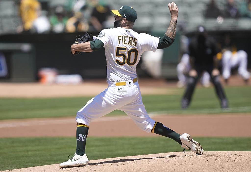 A’s move Mike Fiers to 60-day IL to make room for Cam Bedrosian
