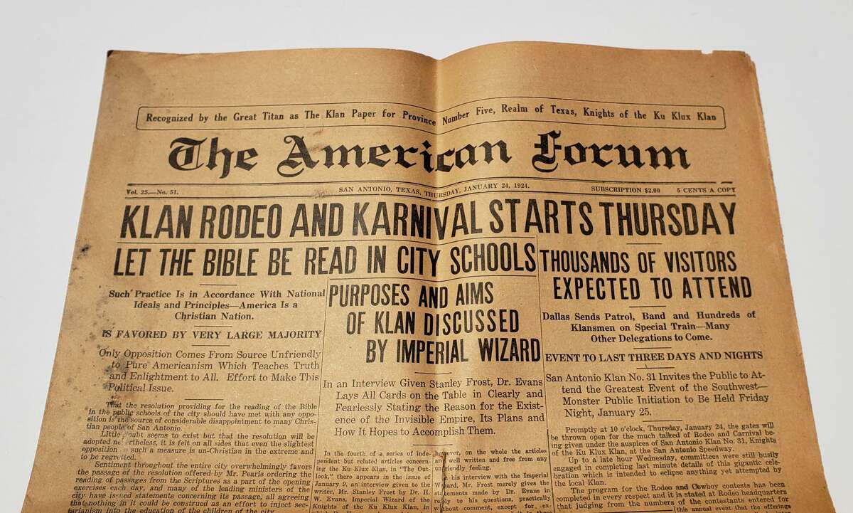 San Antonio Klan paper sparked 1920s controversies
