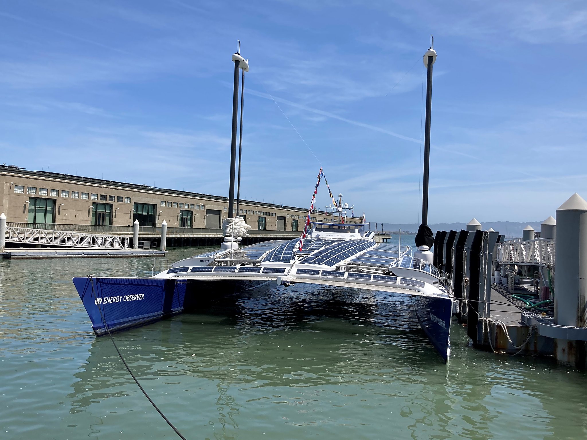 Solar and hydrogen-powered boat shows off clean energy tech in San ...