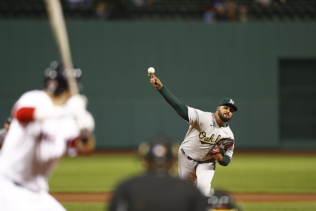 A’s right-hander Deolis Guerra tough on left-handed bats