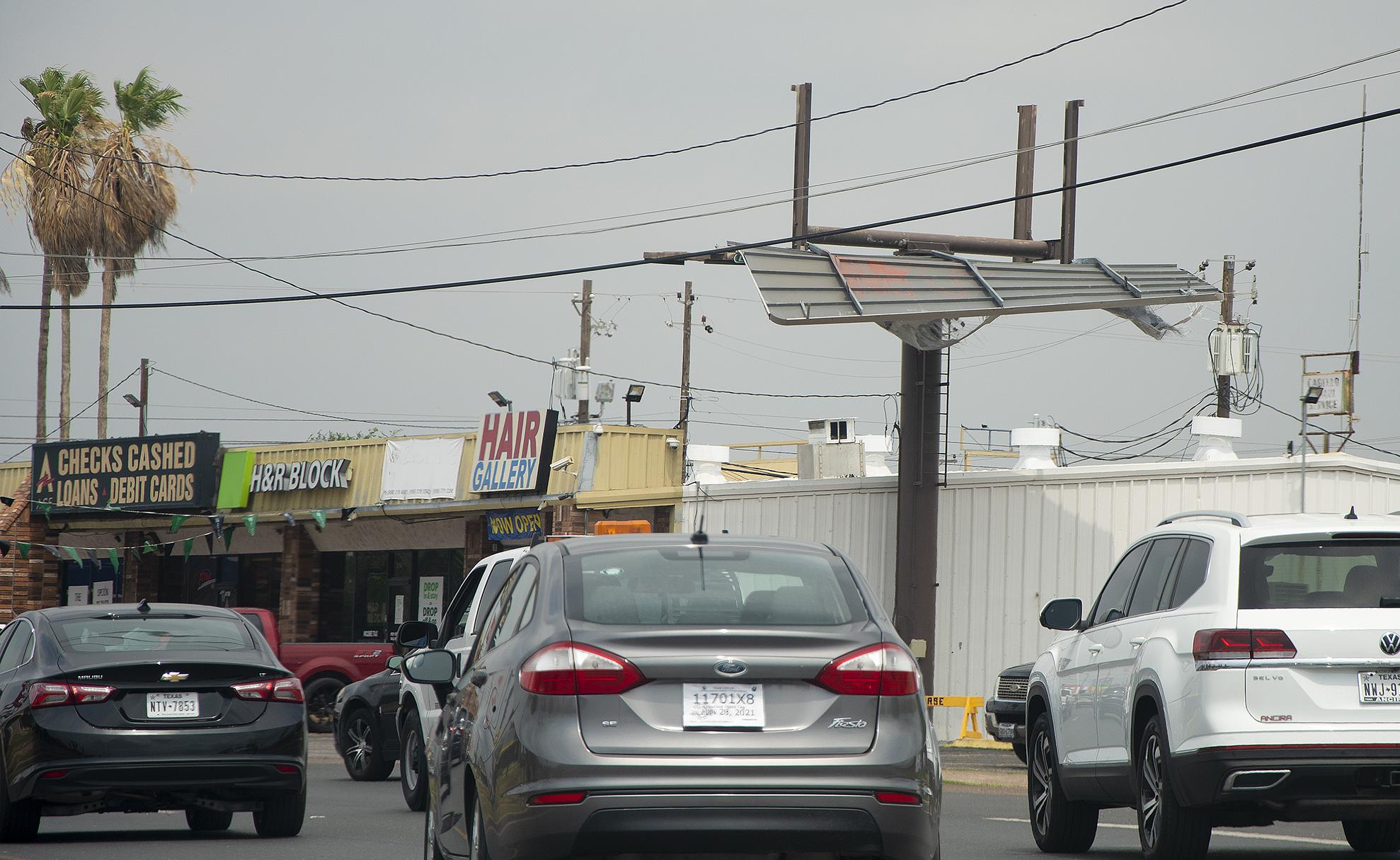 Maintenance crews dealing with damage from Laredo storm