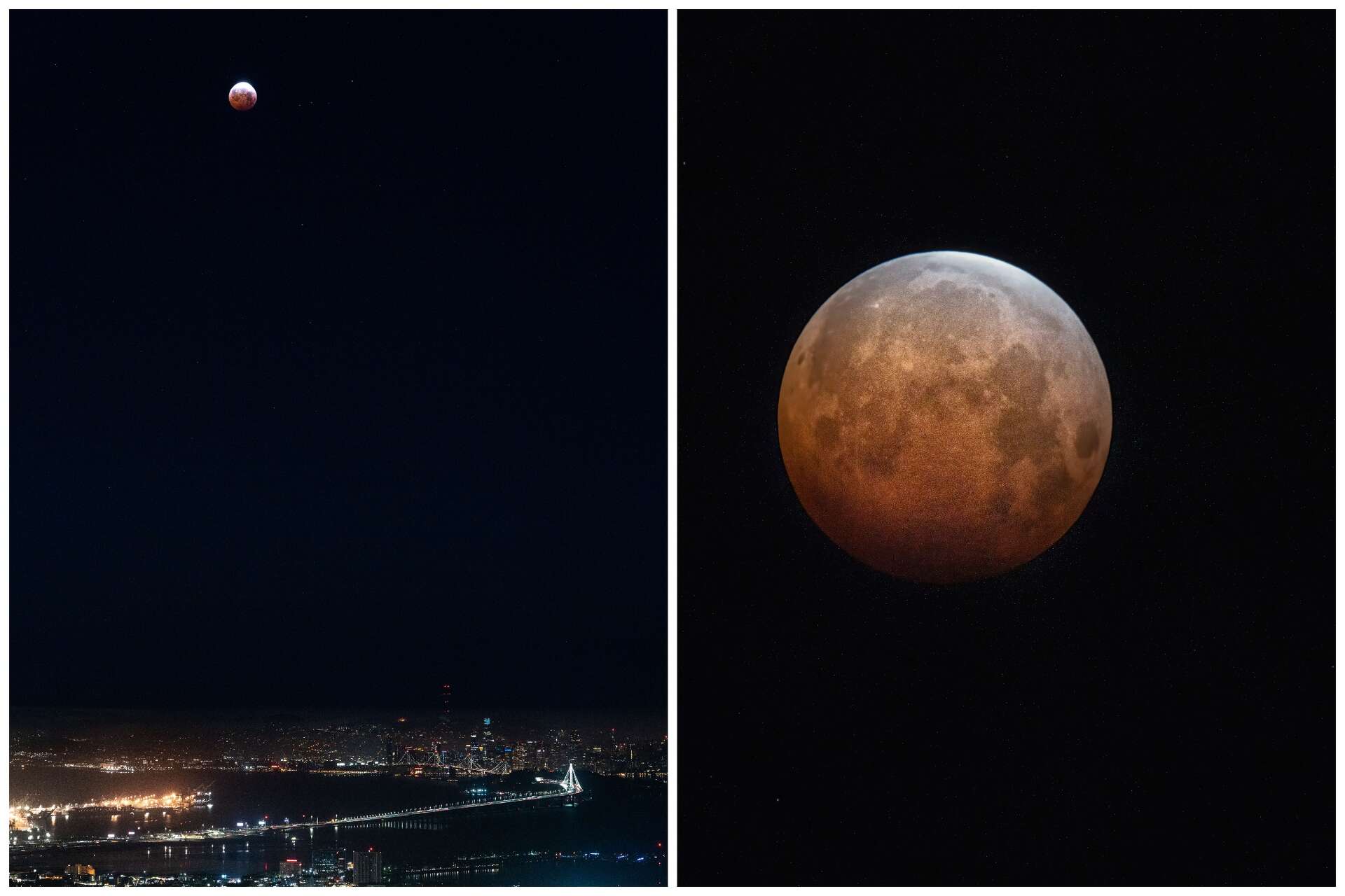 Stunning super blood moon over SF Bay Area captured by photographers