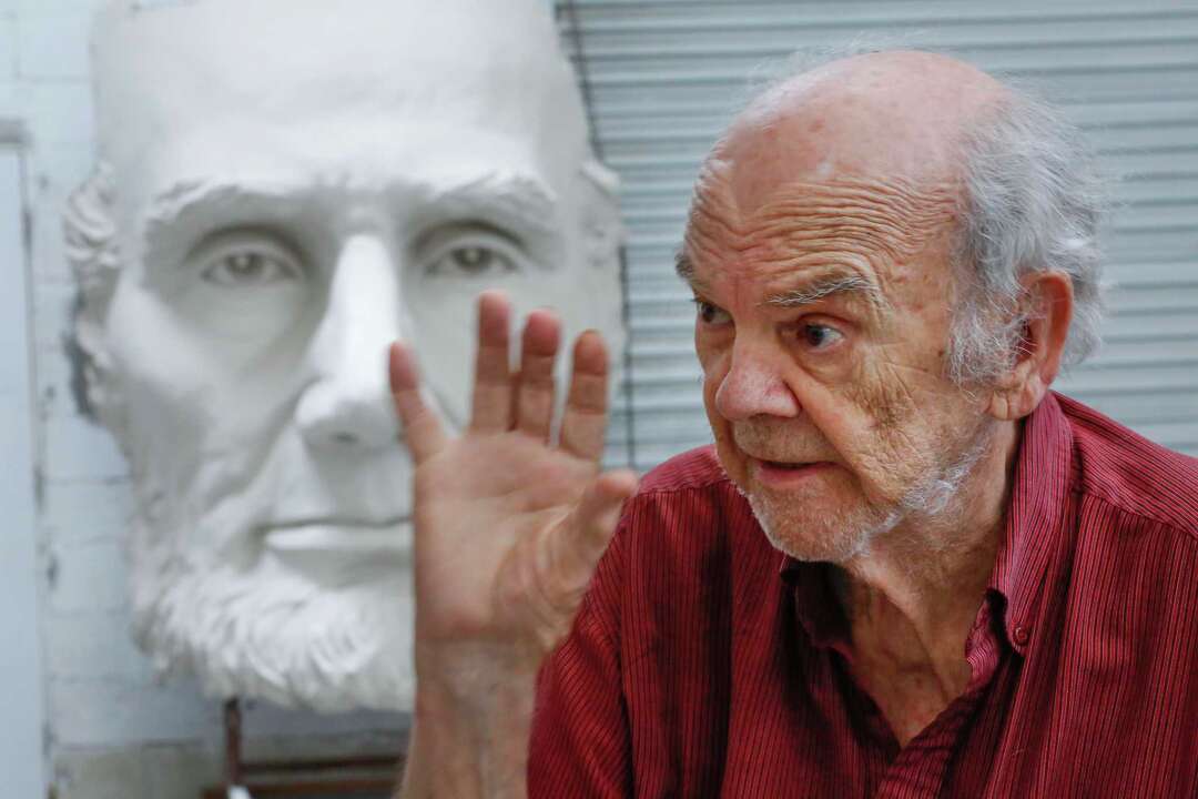 Why are there giant president heads around Houston?