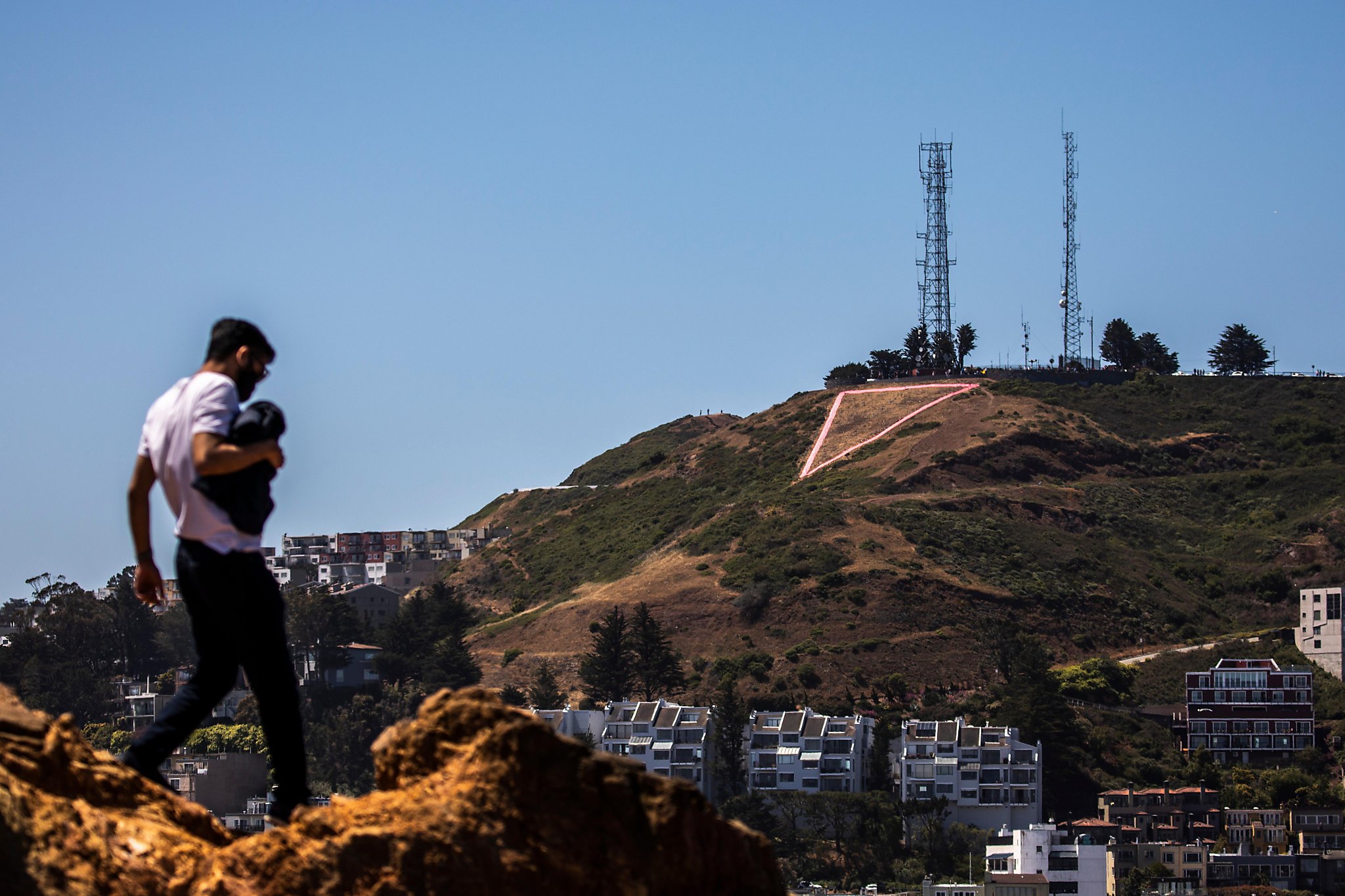 Pink Triangle installed on San Francisco’s Twin Peaks to start Pride Month