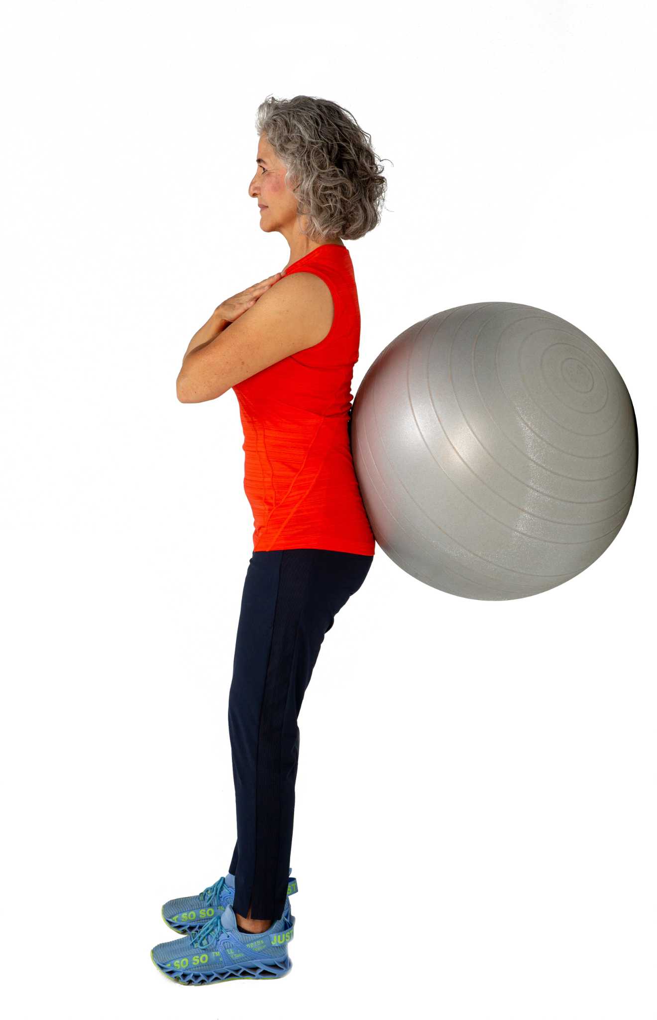 Stability ball wall squats