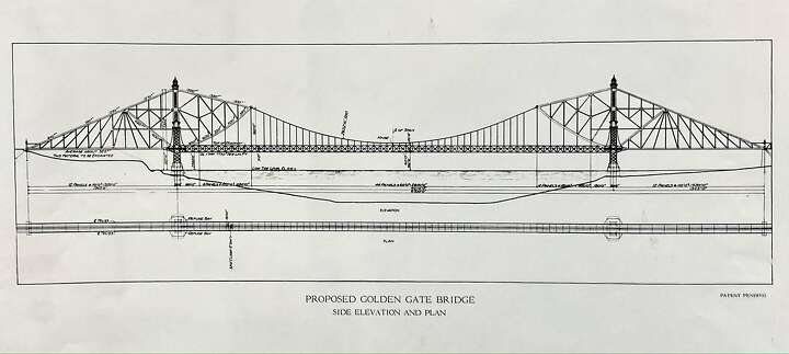 The Golden Gate Bridge’s first draft: 1922 design was an industrial mess