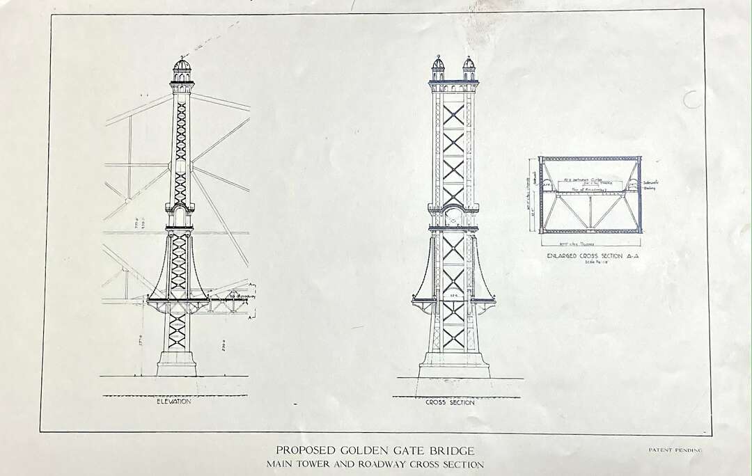 The Golden Gate Bridge’s first draft: 1922 design was an industrial mess