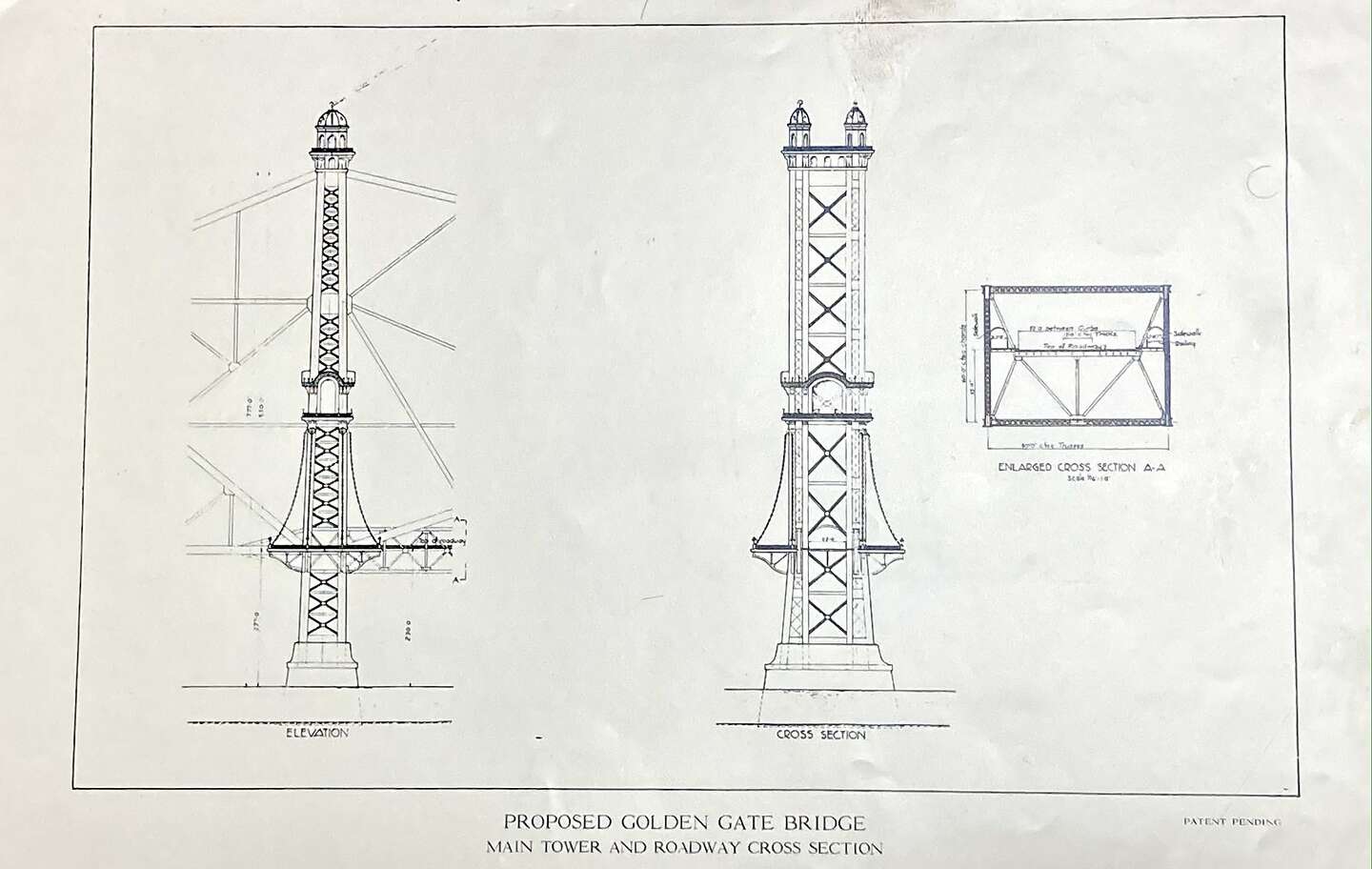 The Golden Gate Bridge’s first draft: 1922 design was an industrial mess