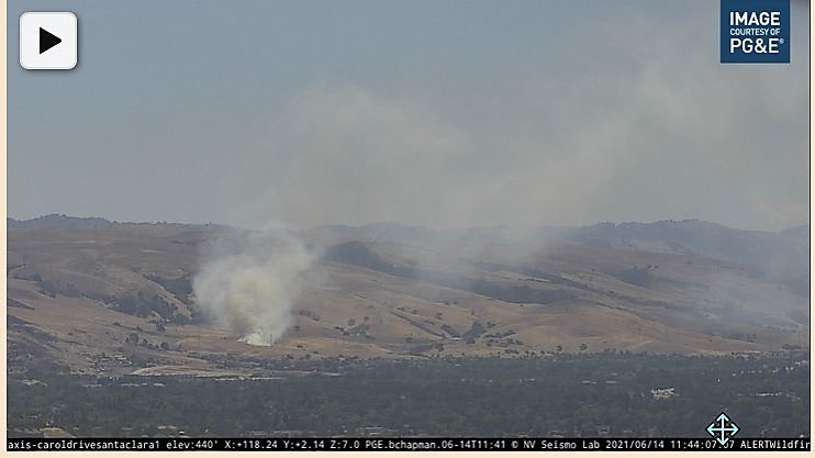 Smoke from grass fire in South Bay hills was visible from space, but ...
