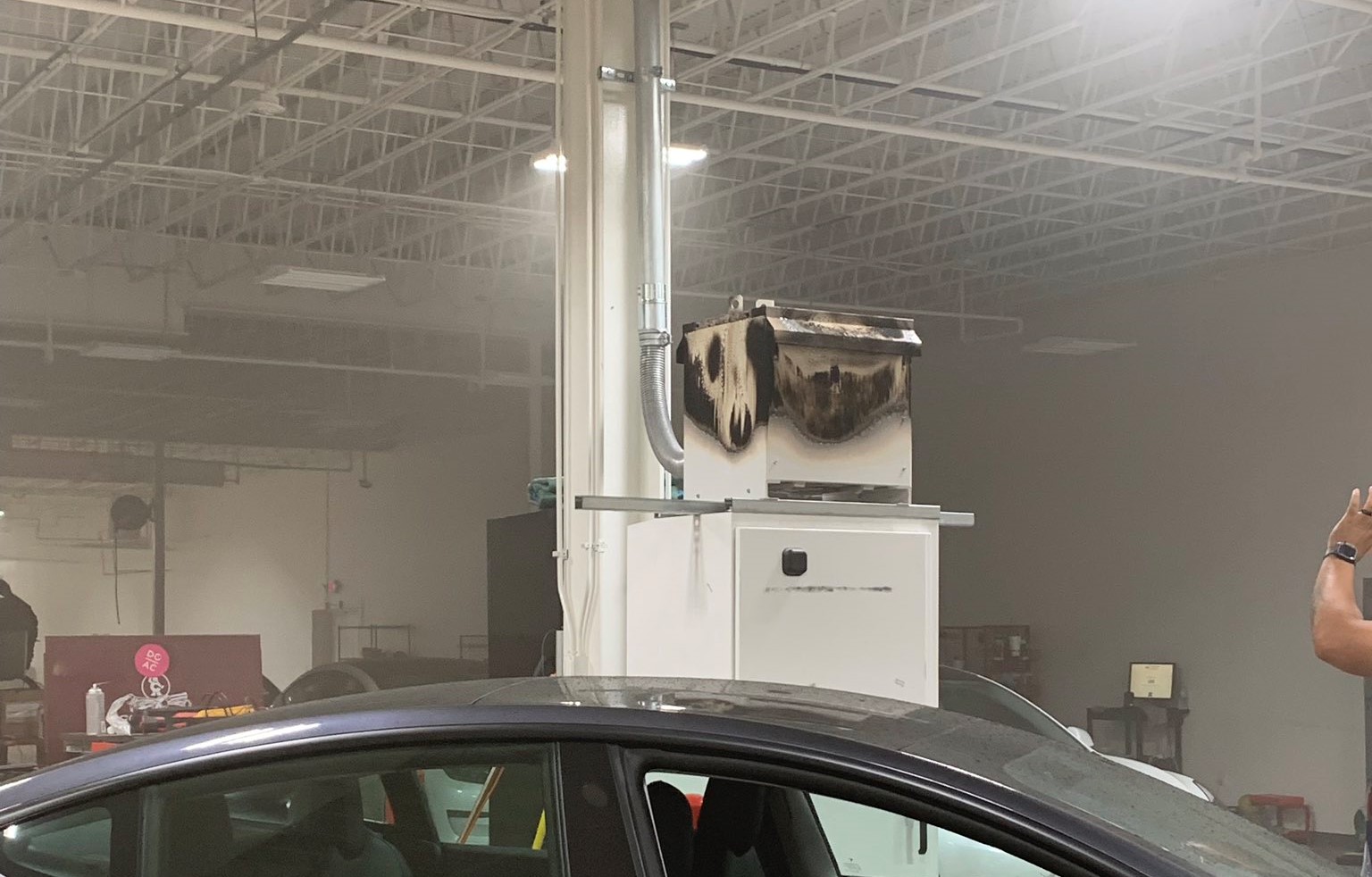 Fire reported inside Tesla dealership in Houston