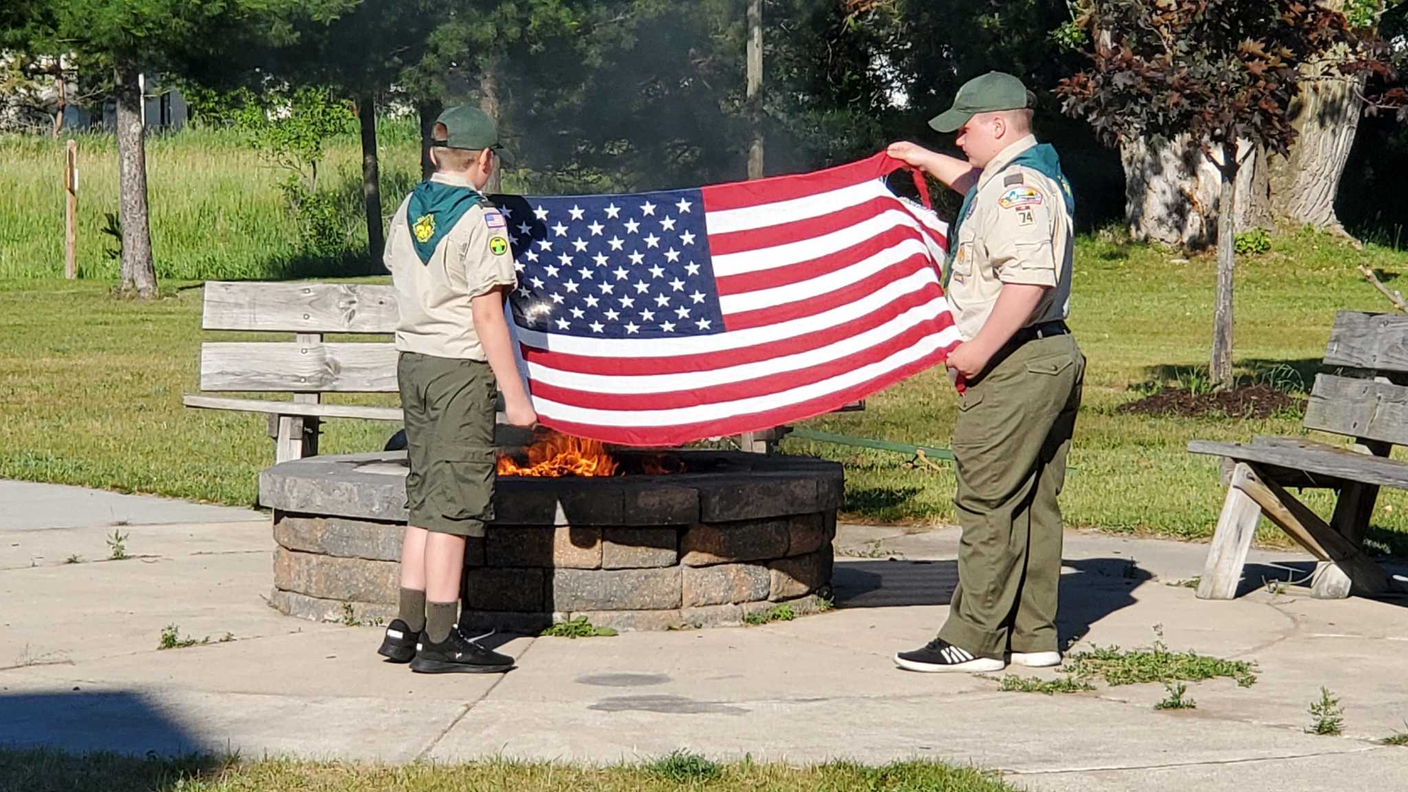 Scouts host flag retirement ceremony