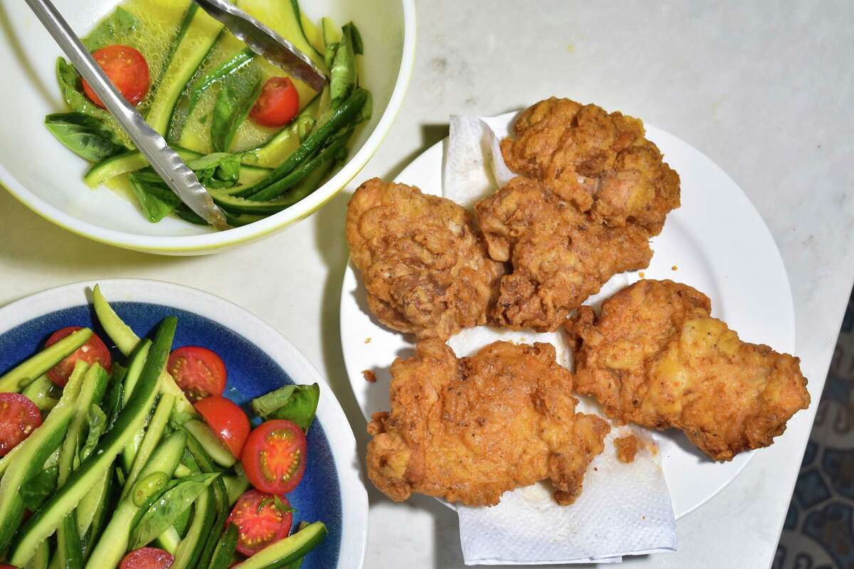 A summery fried chicken dish that pays homage to a lockdown standby
