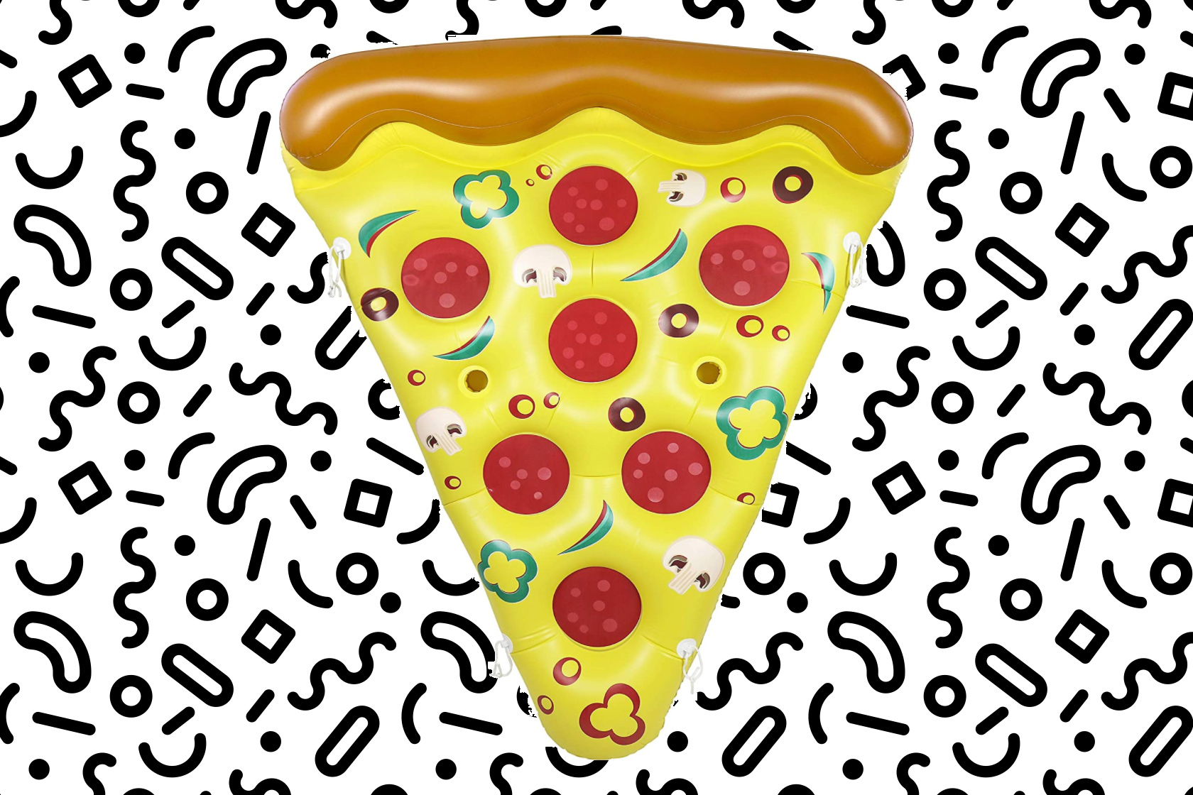 This novelty pizza pool float is surprisingly the best lounge I've ever ...