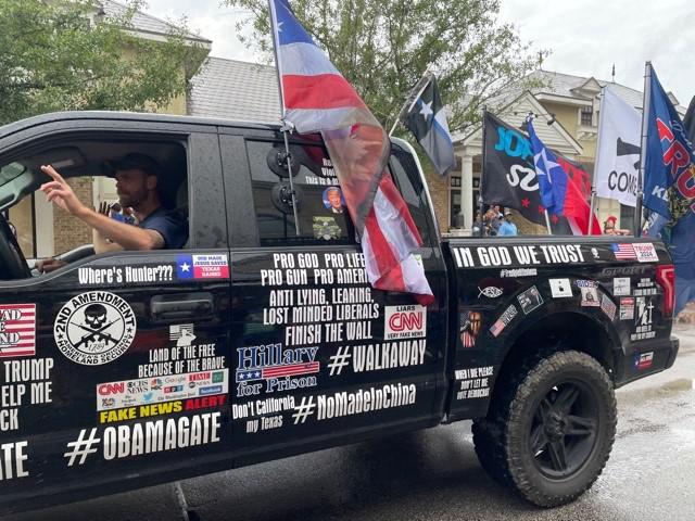 Partisan political stickers cause concern at July Fourth parade in ...