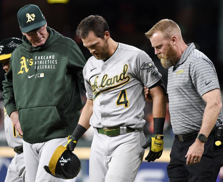 A’s place Chad Pinder (hamstring) on IL, call up infielder Jacob Wilson