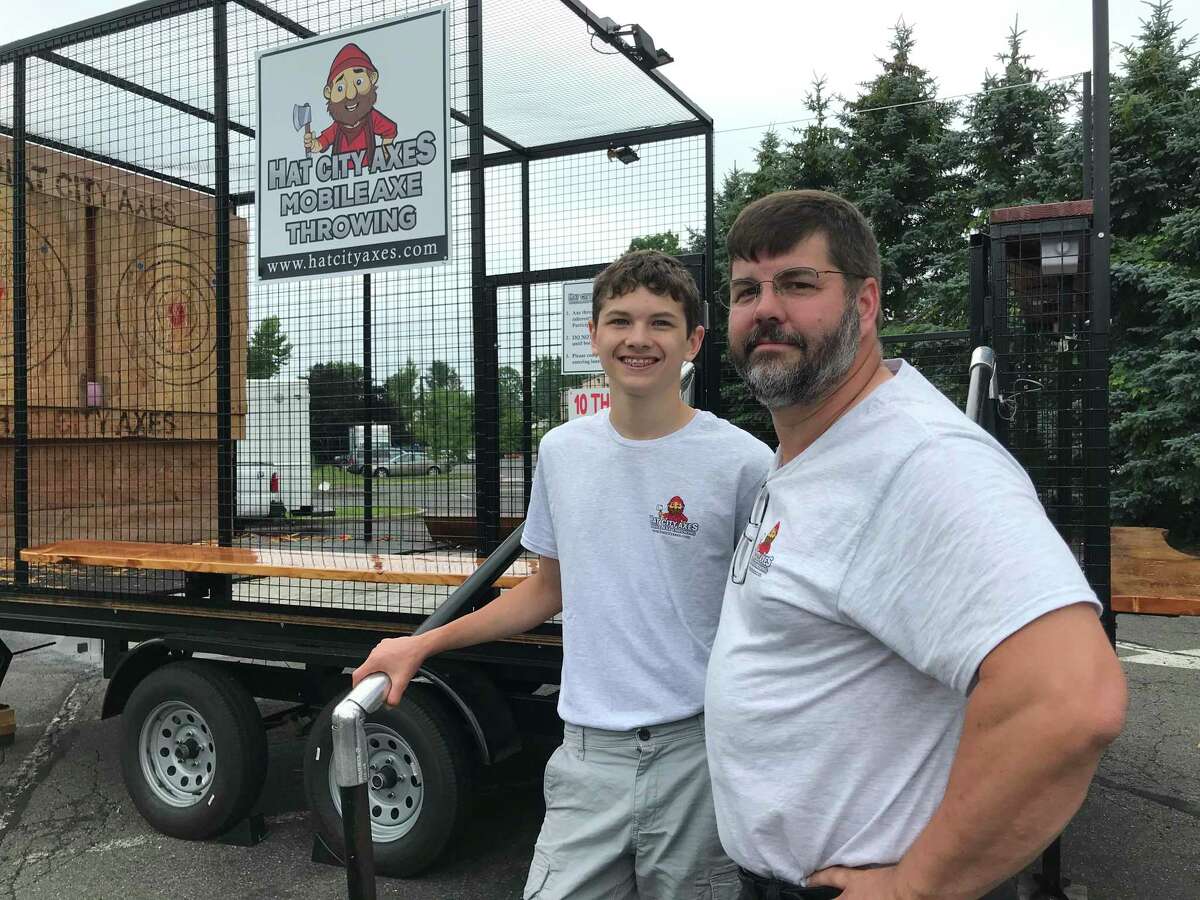 From the circus to breweries, Danbury man starts mobile ax-throwing ...