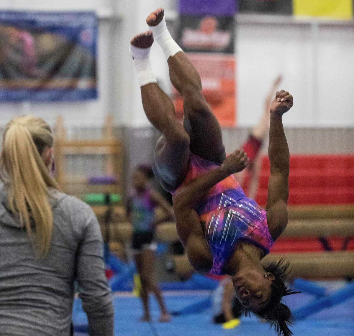 The physics of Simone Biles and her routines