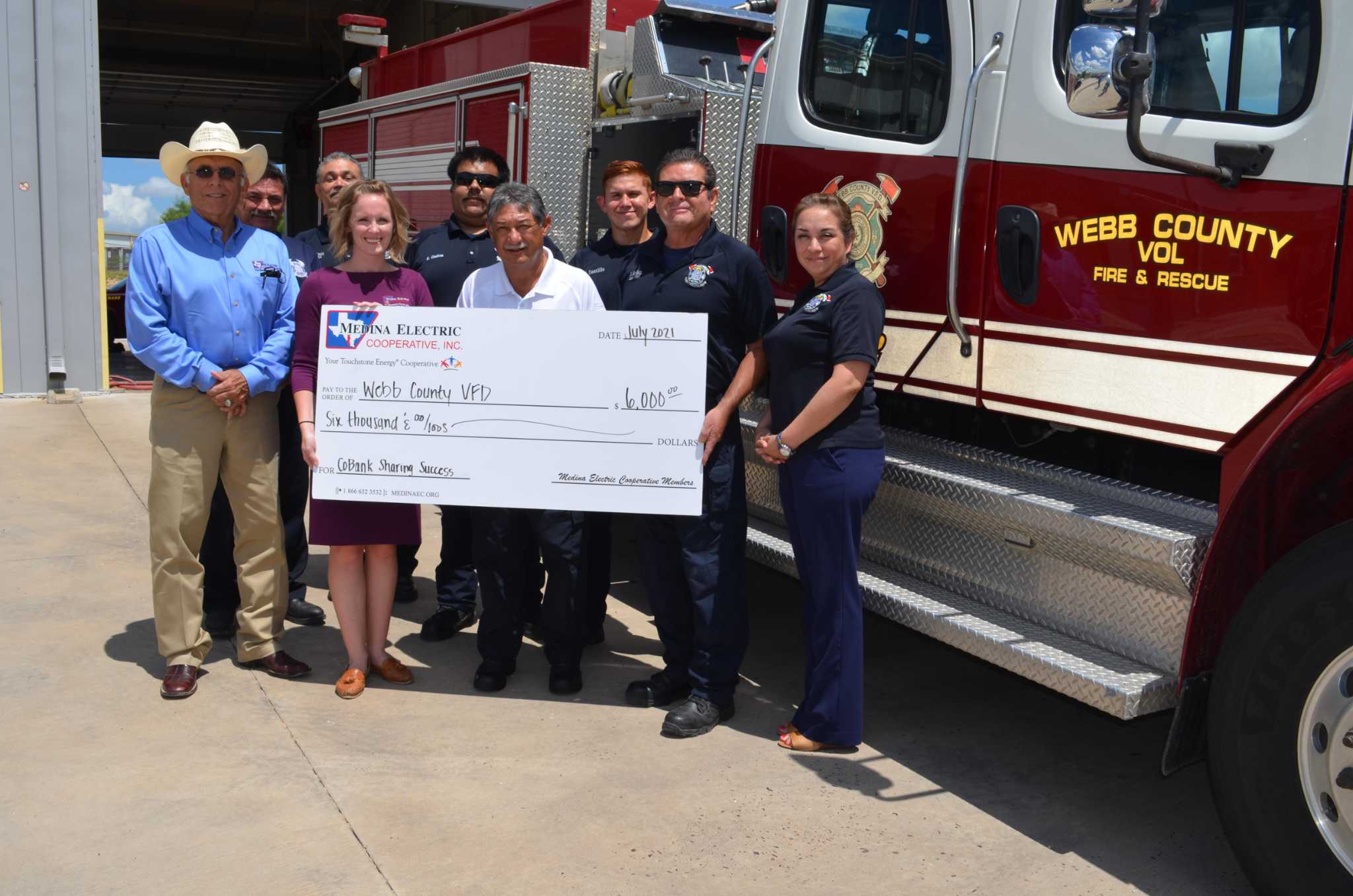 Webb Co. Volunteer Fire Department receives $6K donation