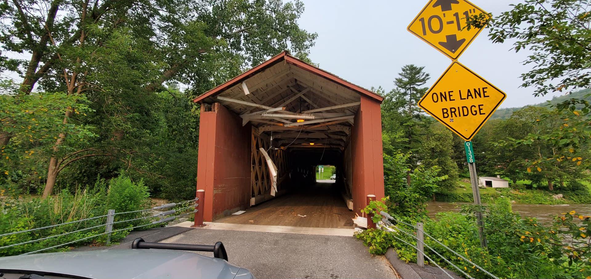 State police: Excavator damages historic covered Cornwall Bridge