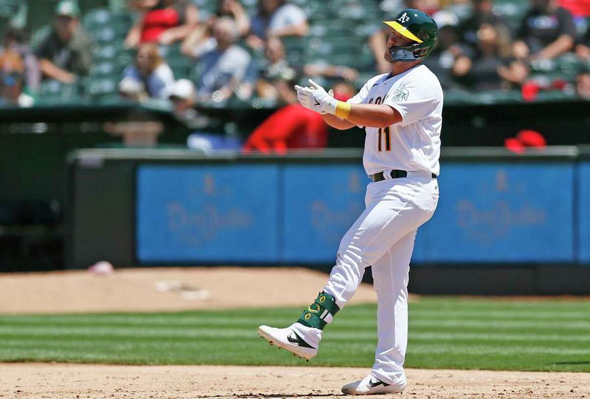 ’A long time coming’: A’s Jacob Wilson savors first major-league hit