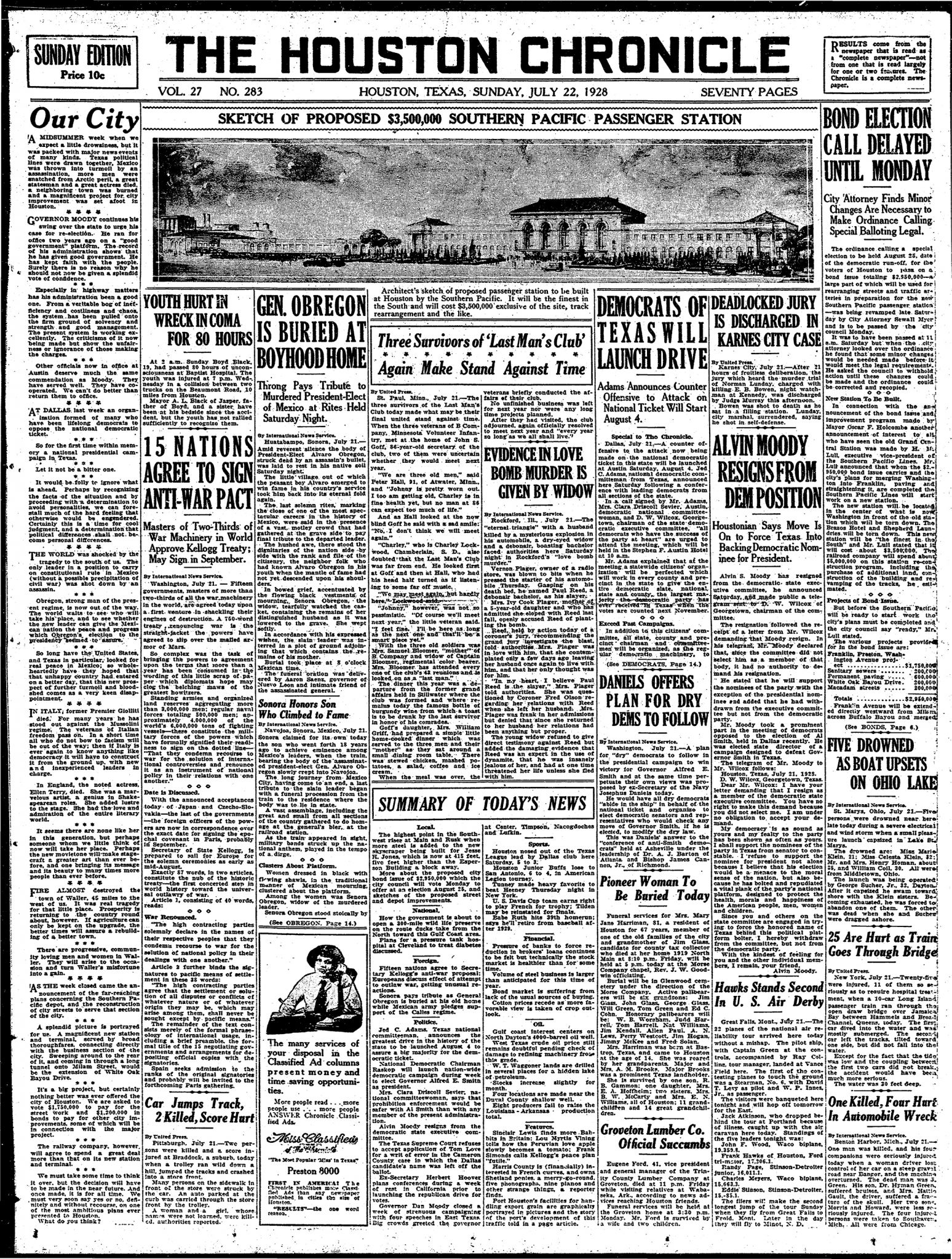 Today in Houston history, July 22, 1928: How the Southern Pacific train ...