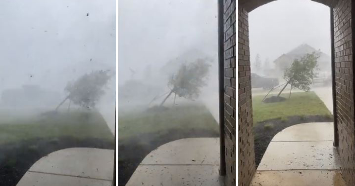 Microburst leaves behind damage in Texas