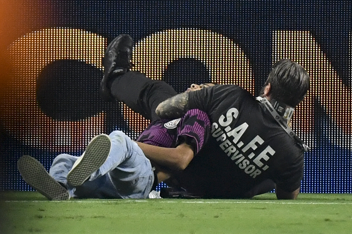 The fan who ran on the pitch during U.S.-Mexico Gold Cup final