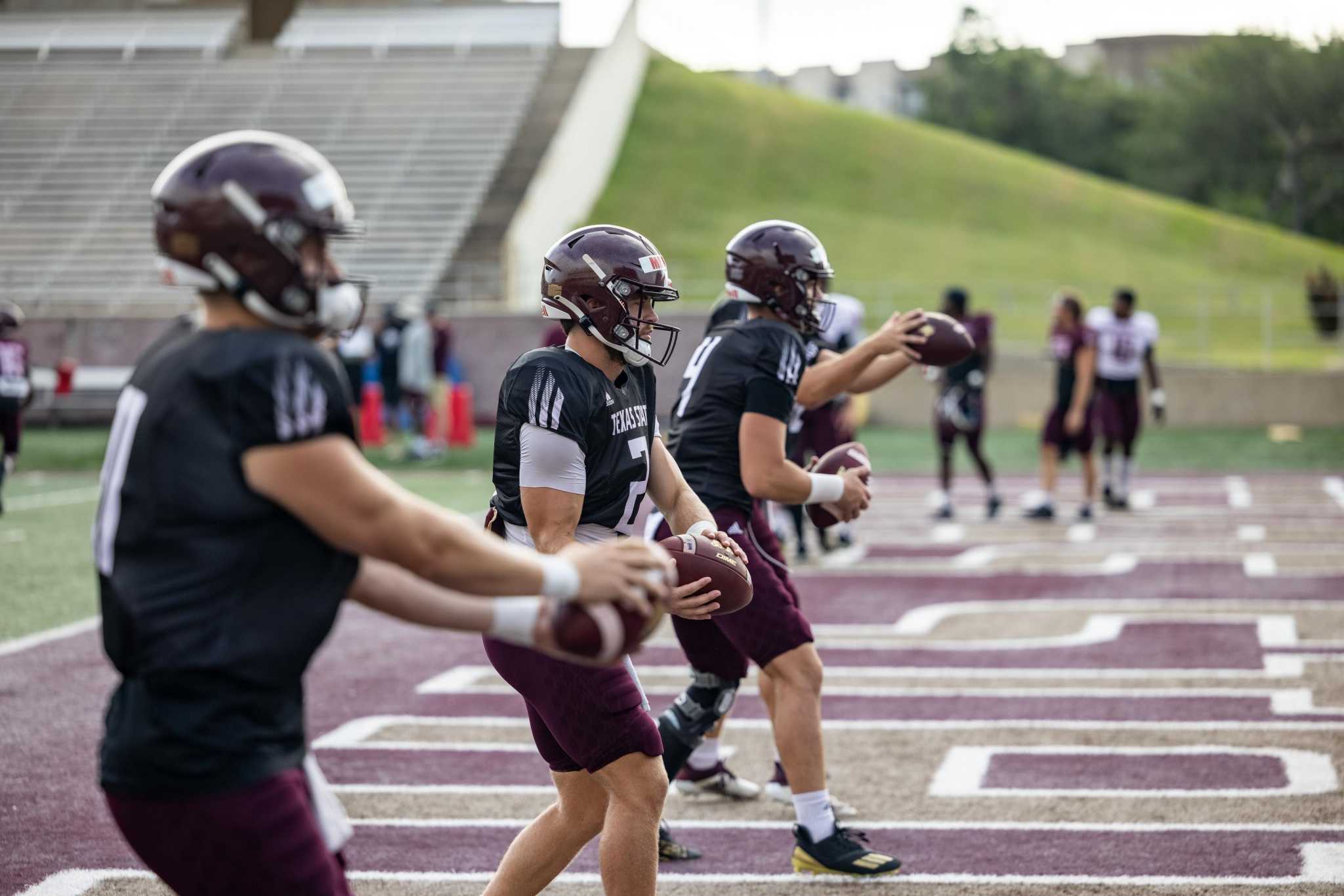 Texas State’s three-way quarterback competition remains up for grabs