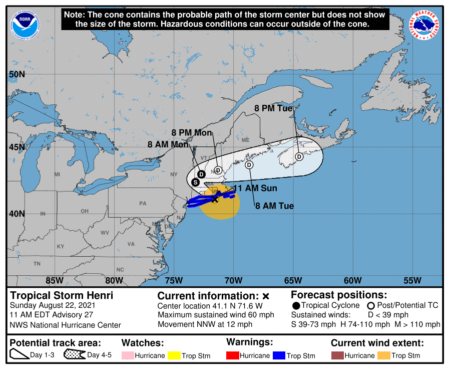 Tracking Tropical Depression Henri
