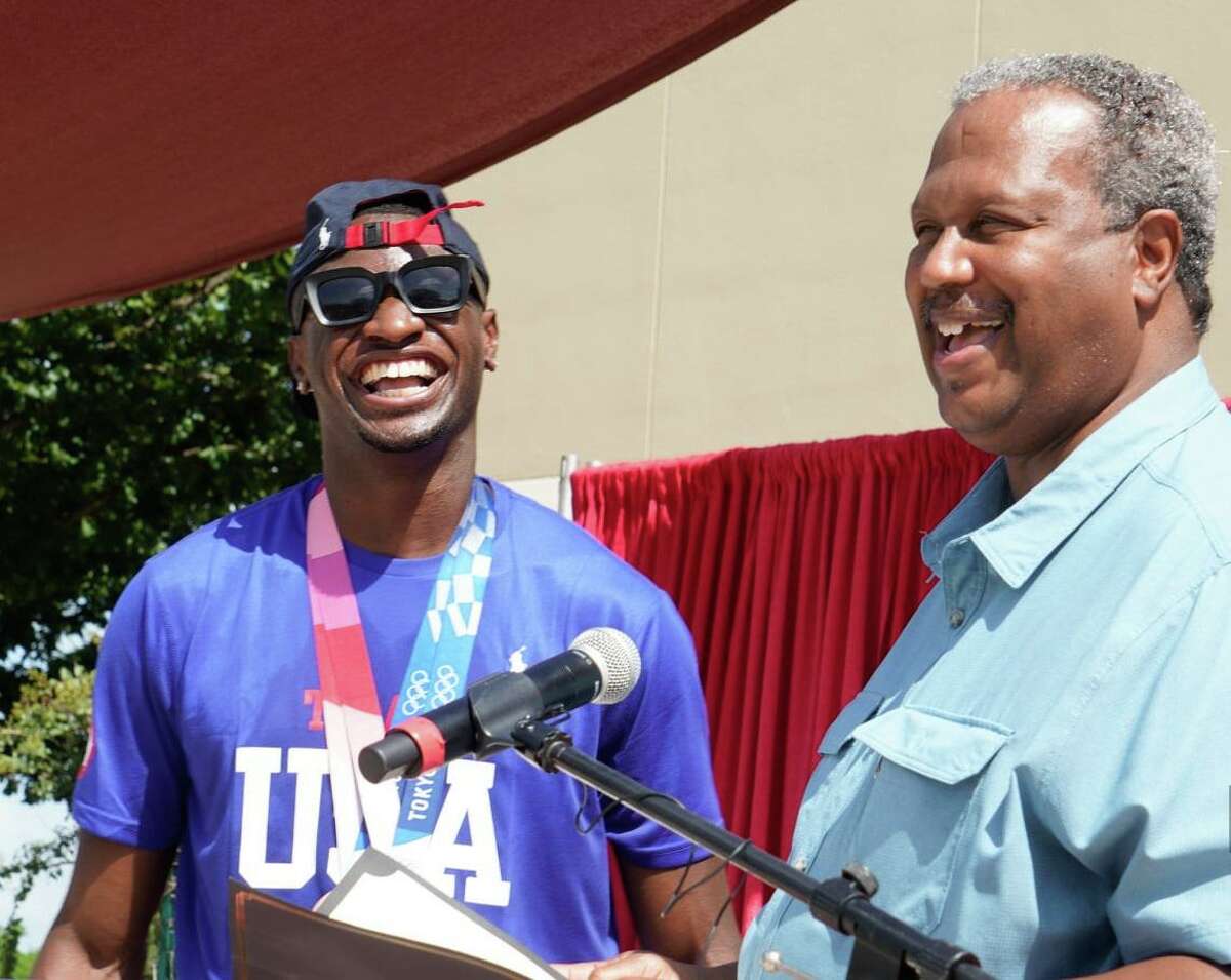 Missouri City celebrates hometown Olympic medalist