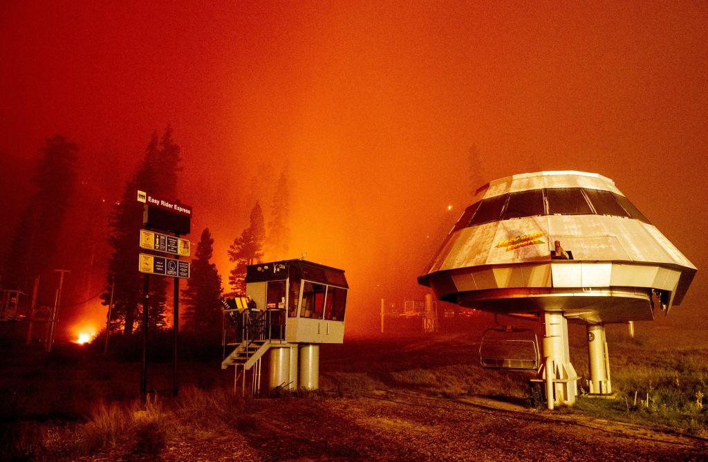 Stunning footage emerges from the Caldor Fire as it nears South Lake Tahoe