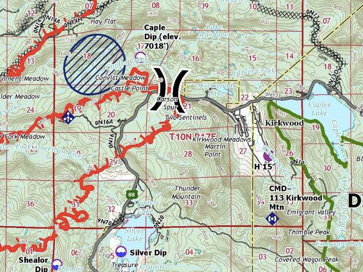 Caldor Fire maps show how close blaze is burning to Lake Tahoe