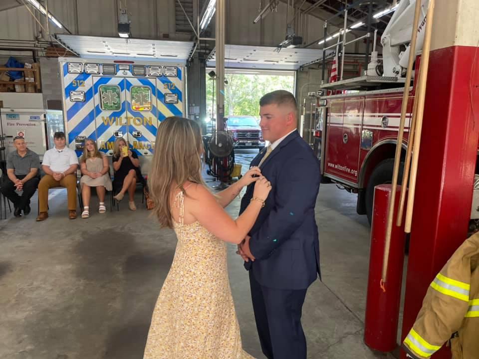 Wilton hires, swears in new full-time firefighter