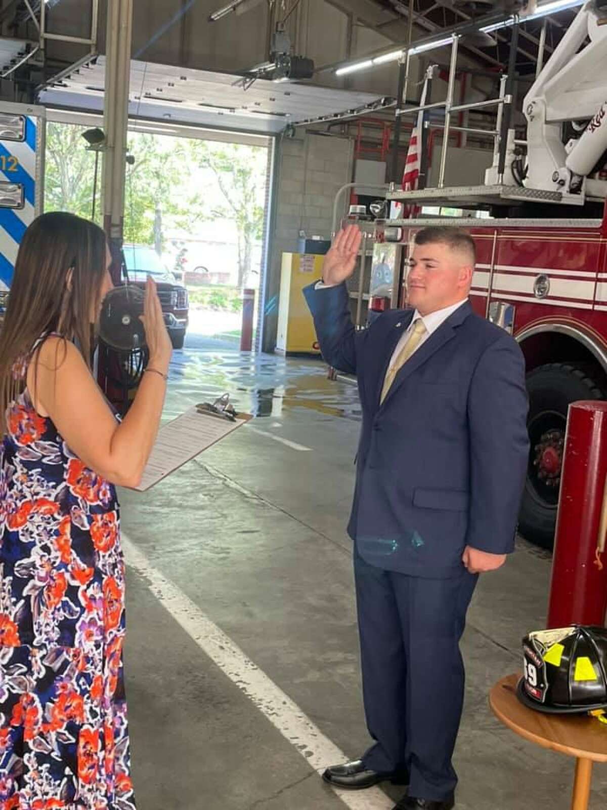 Wilton hires, swears in new full-time firefighter