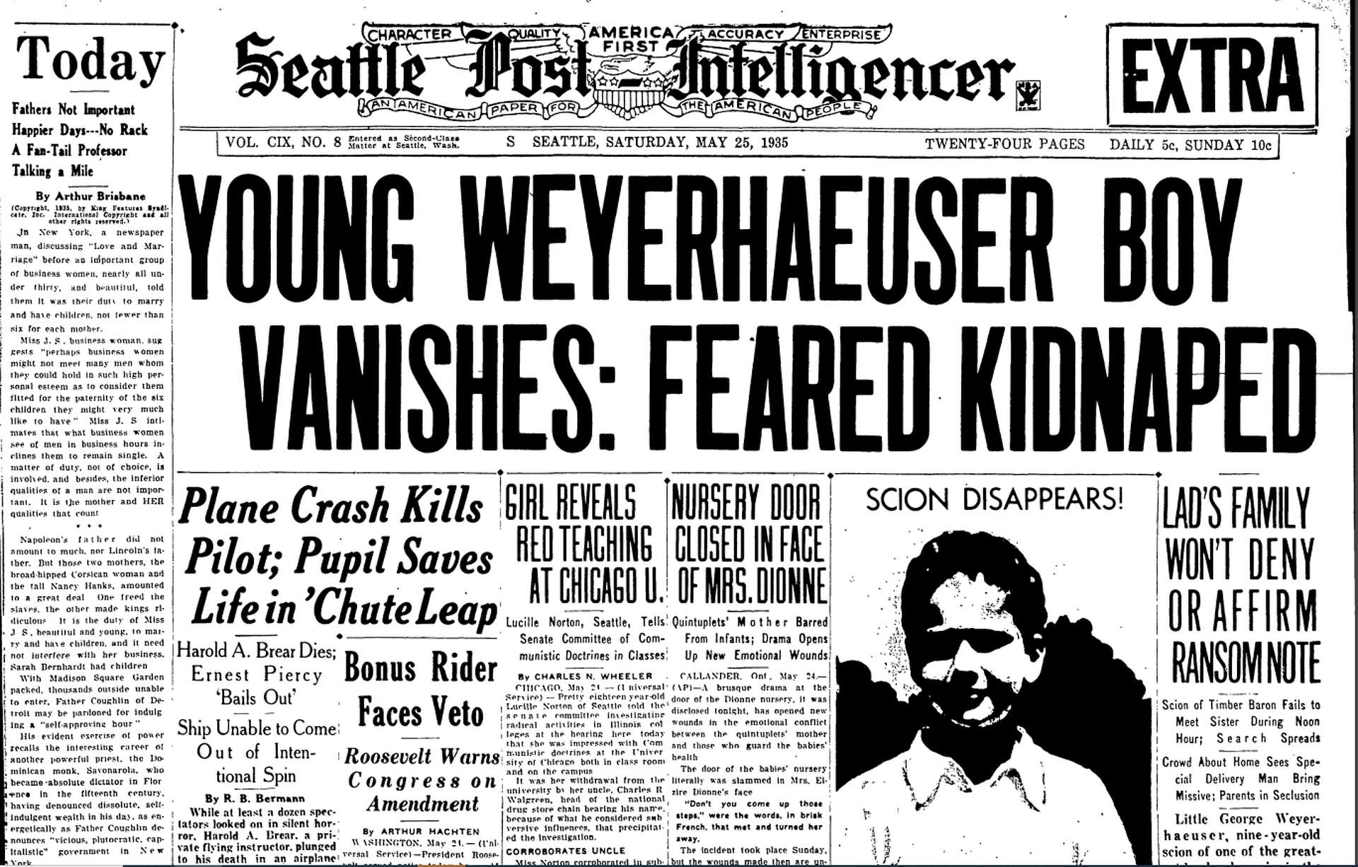 History: How the Seattle P-I played a pivotal role in the kidnapping ...