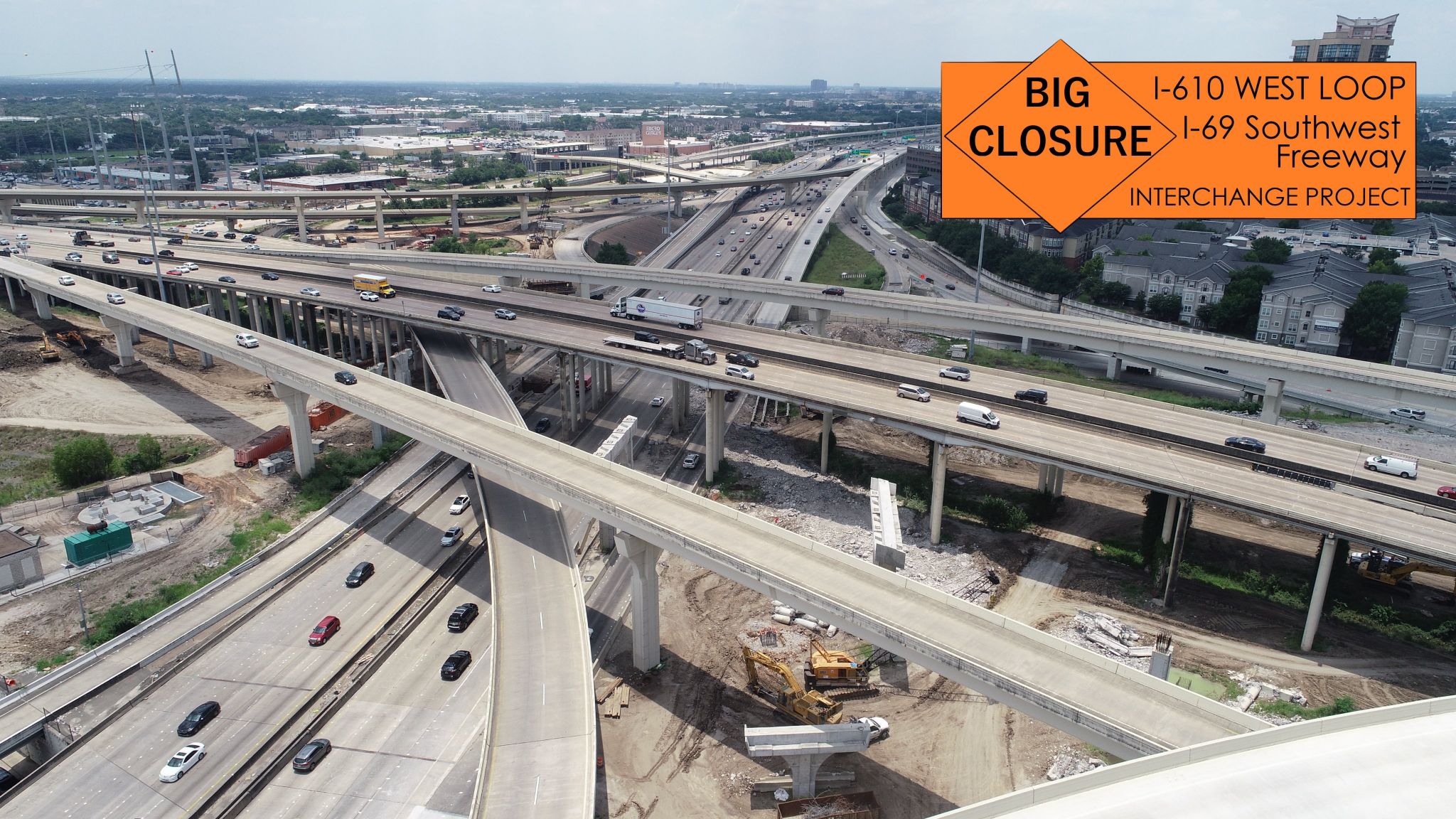 Separate highway closures will ruin your drive through Houston this weekend