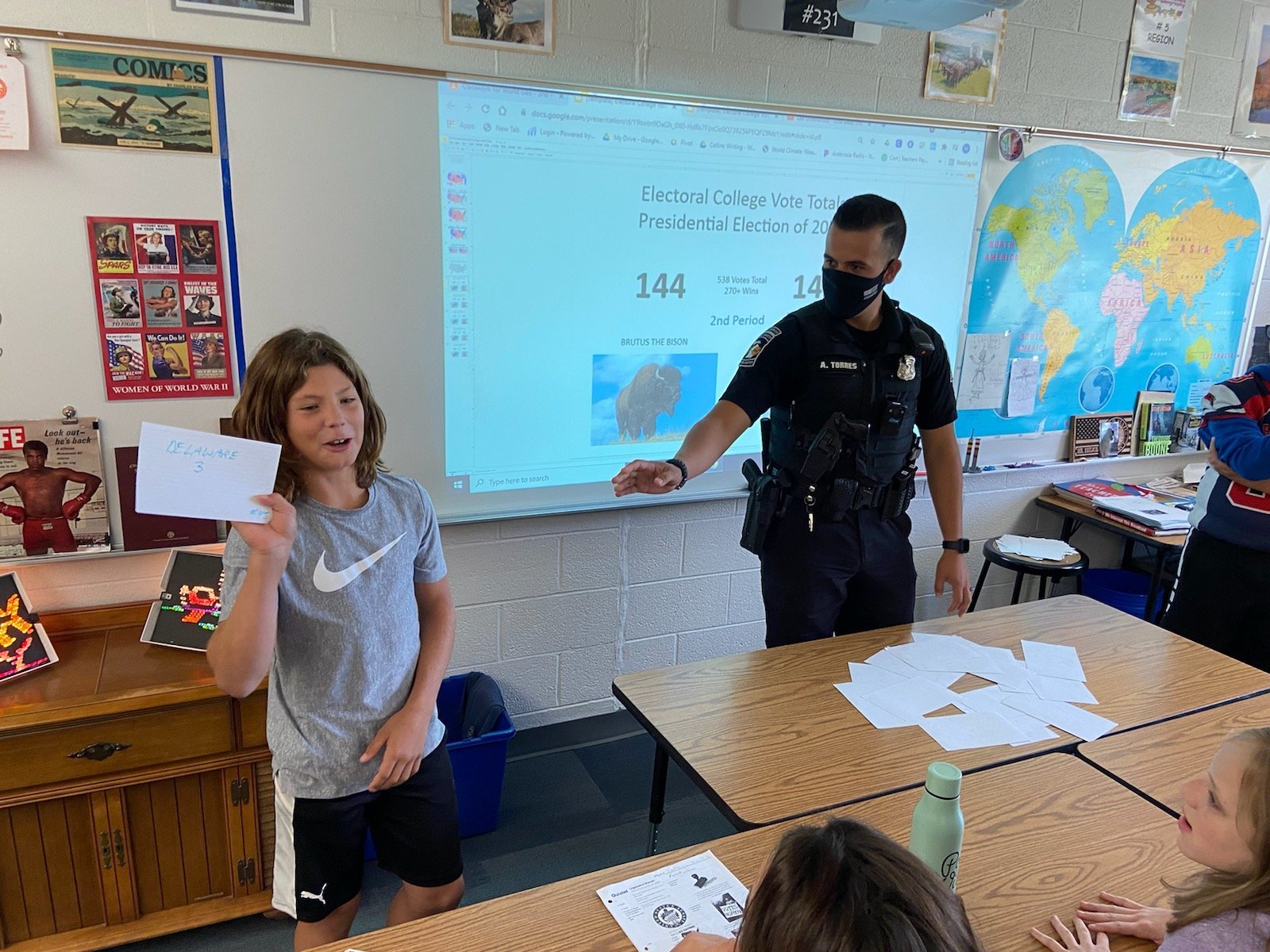 Big Rapids sixth graders celebrate Constitution Day with mock election