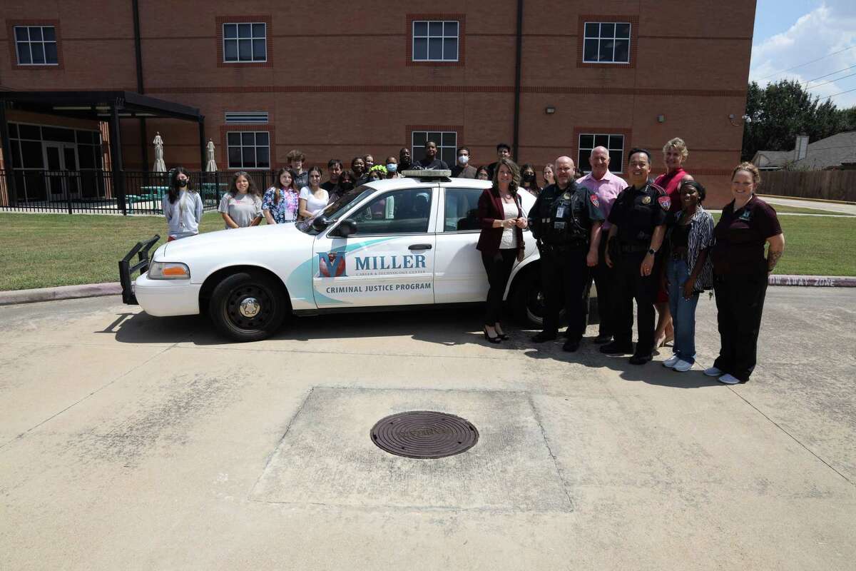 Police department donates cruisers to Katy ISD criminal justice program