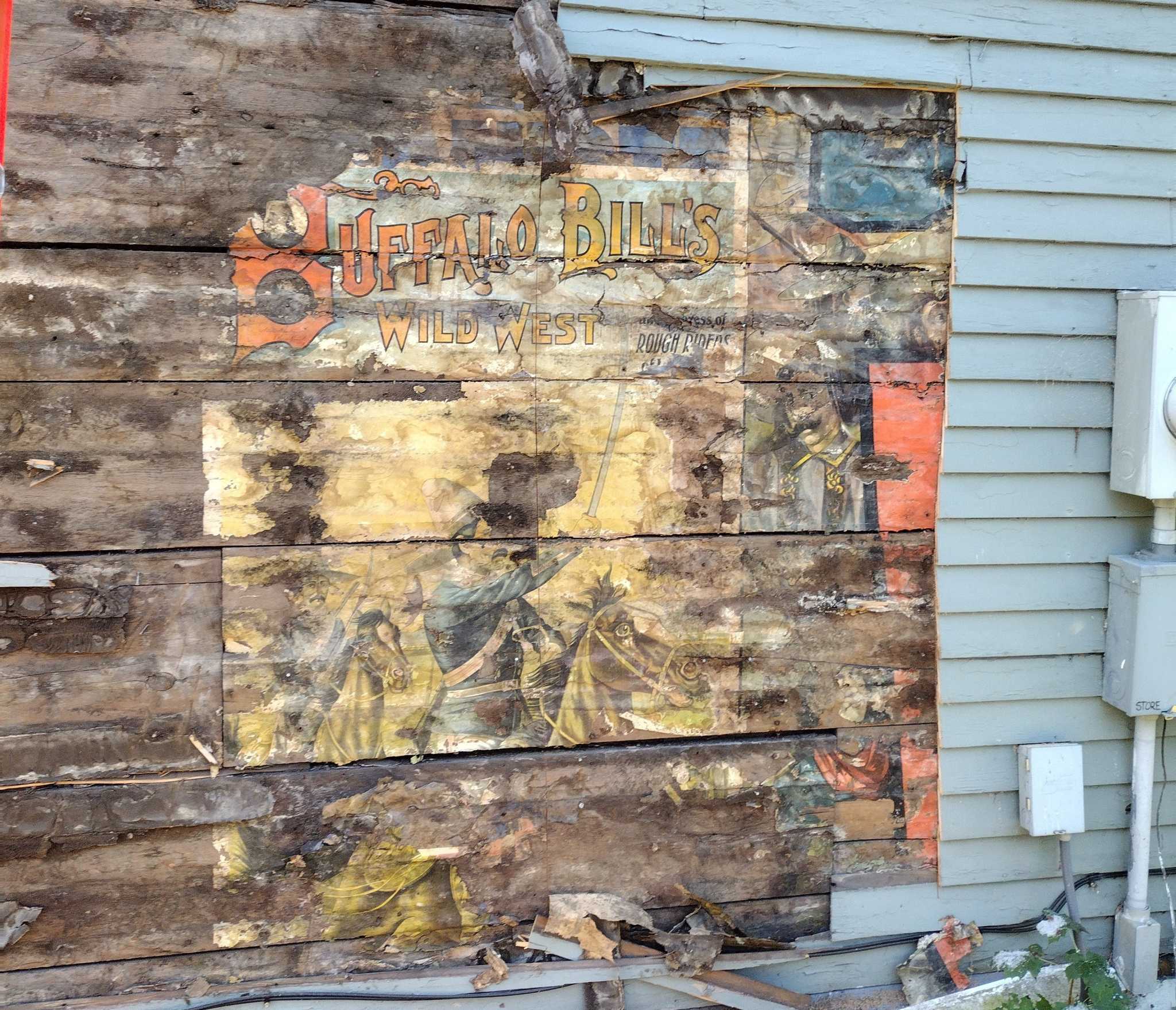More than century old Buffalo Bill poster uncovered in Manistee More than century old Buffalo Bill poster uncovered in Manistee