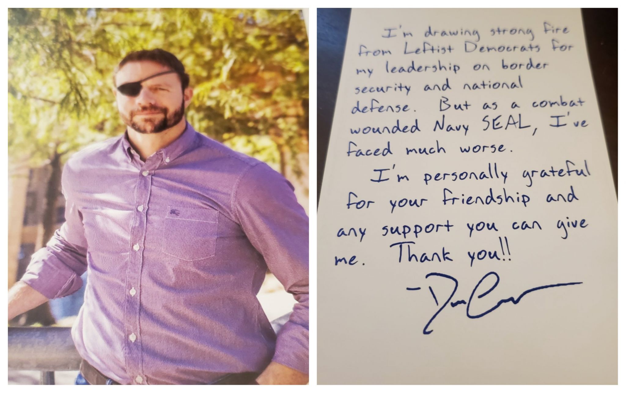Dan Crenshaw mails statewide fundraising letters featuring yearbook ...