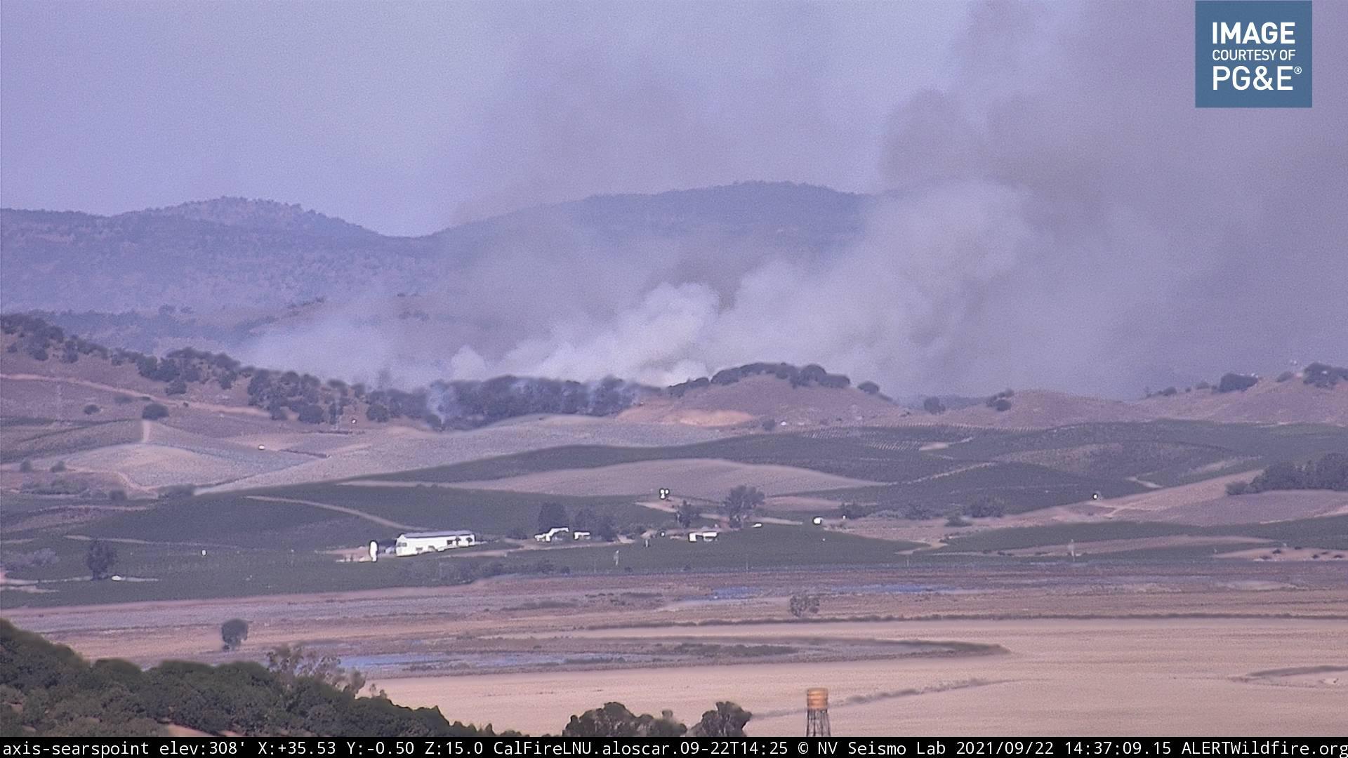 Firefighters battle fire at Highway 121 in Sonoma County