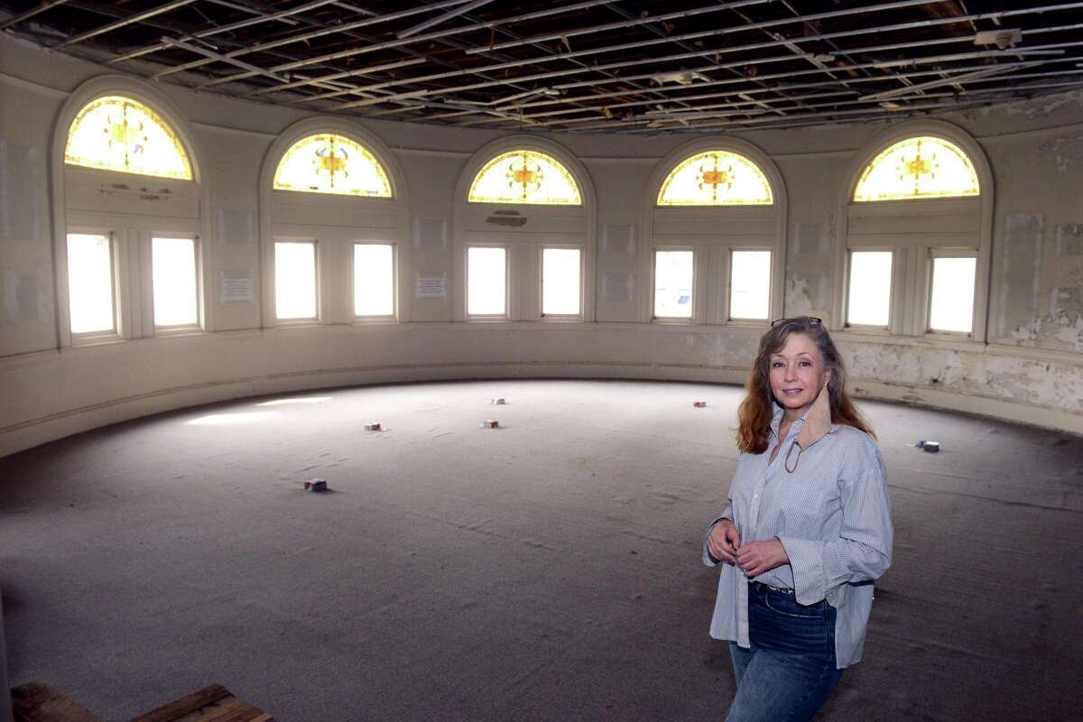 Scaffolding surrounds Bridgeport's Barnum Museum