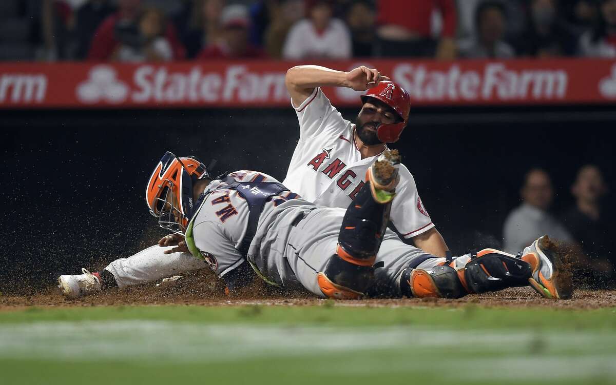 Jack Mayfield burns his former team as Astros drop series finale to Angels