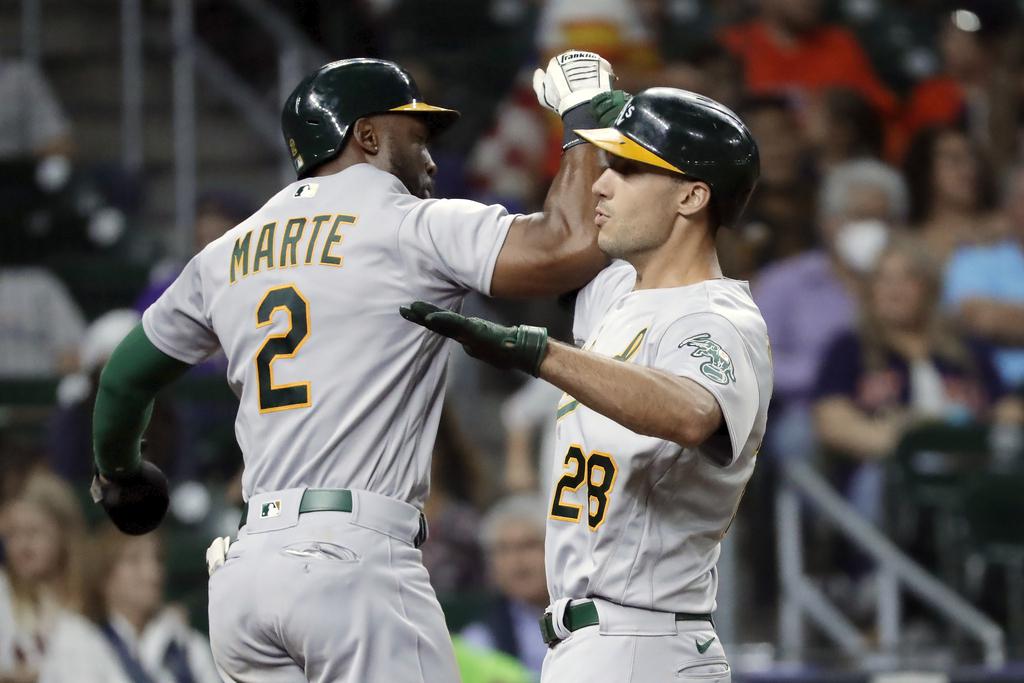 A’s Matt Olson hitting for historic power against lefties