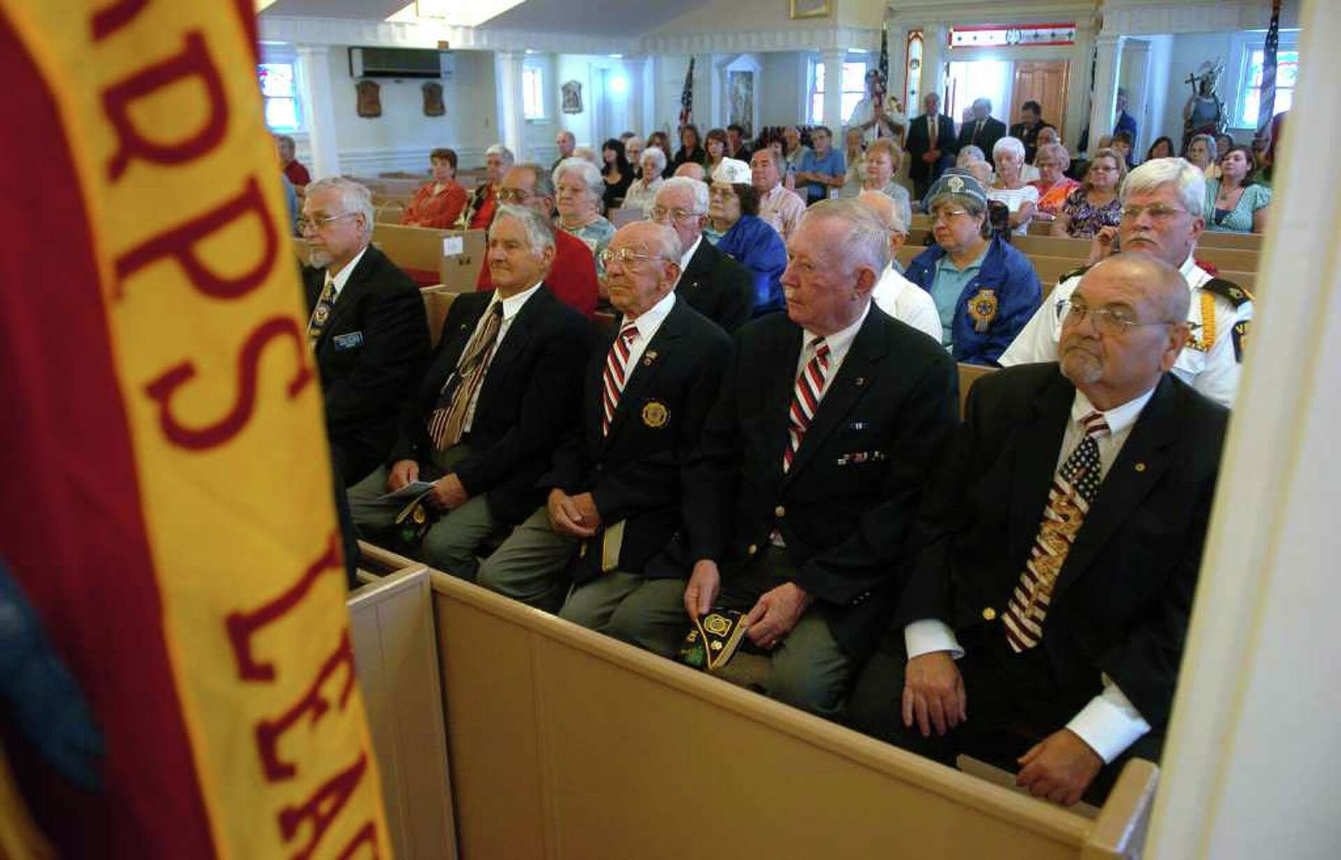 At the shrine, a monument to veterans is blessed