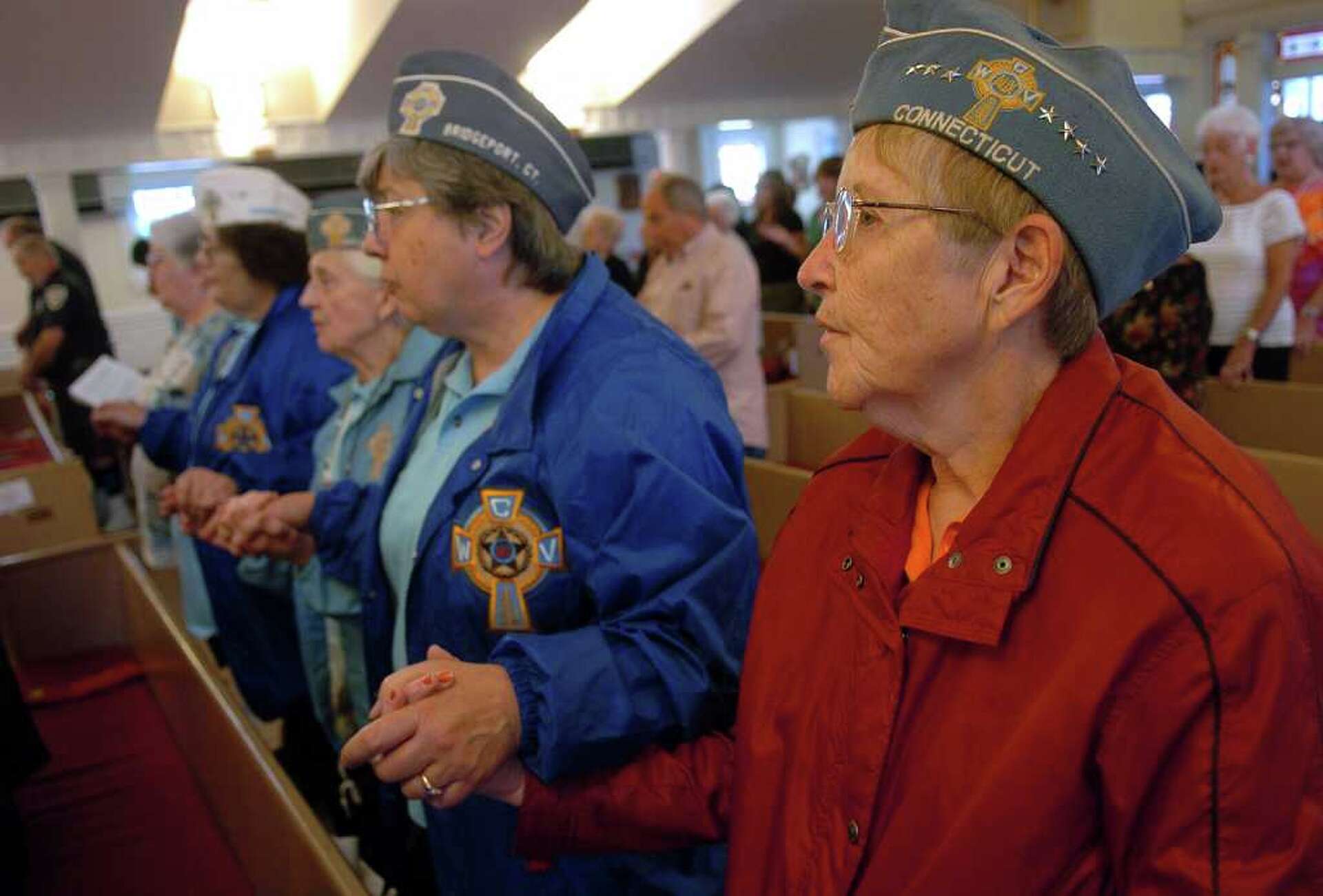 At the shrine, a monument to veterans is blessed