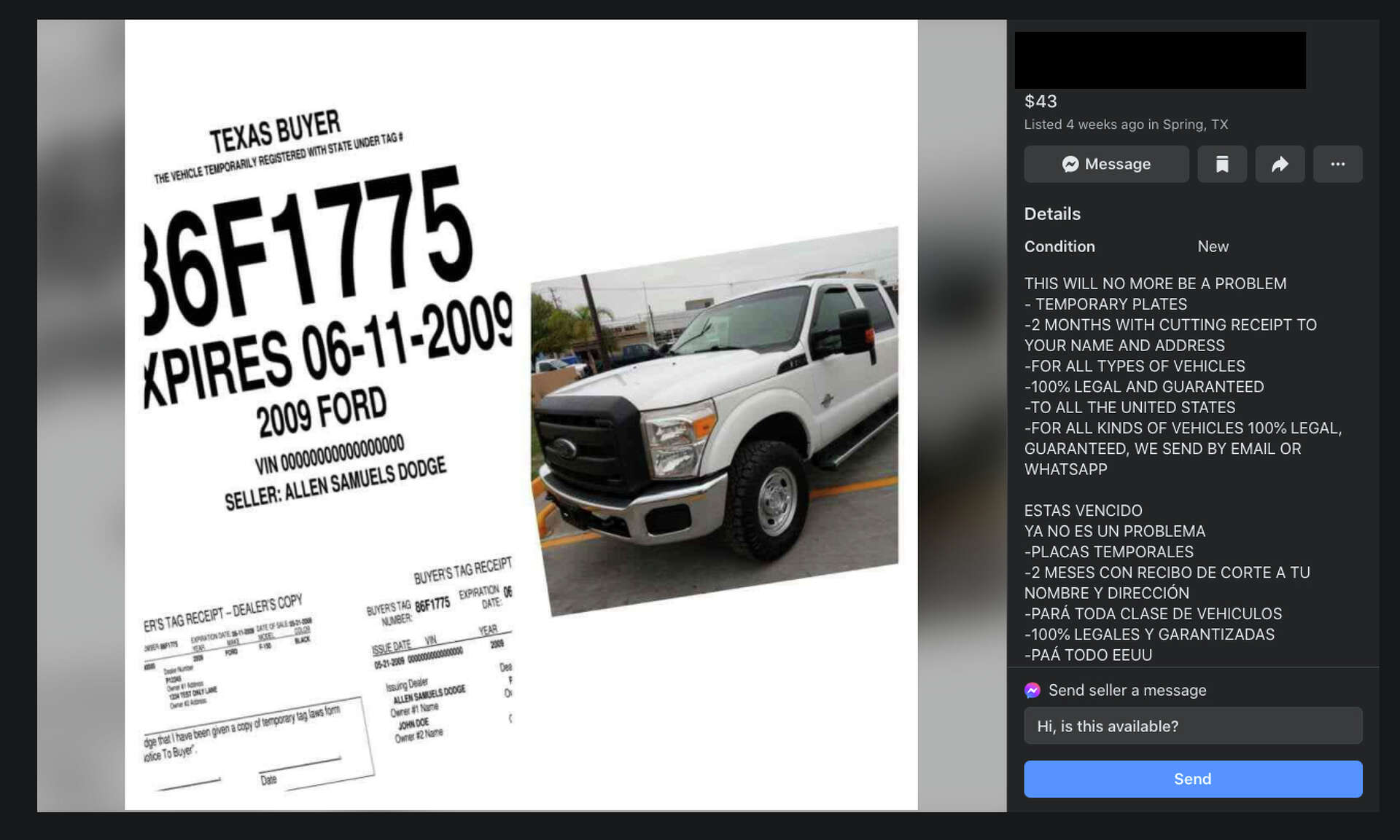 Governor signs bill eliminating Texas paper vehicle tags